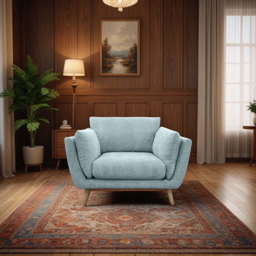 Gig Harbor Collection | Woven Cool Light Blue | Accent Chair, Sofa, and ...