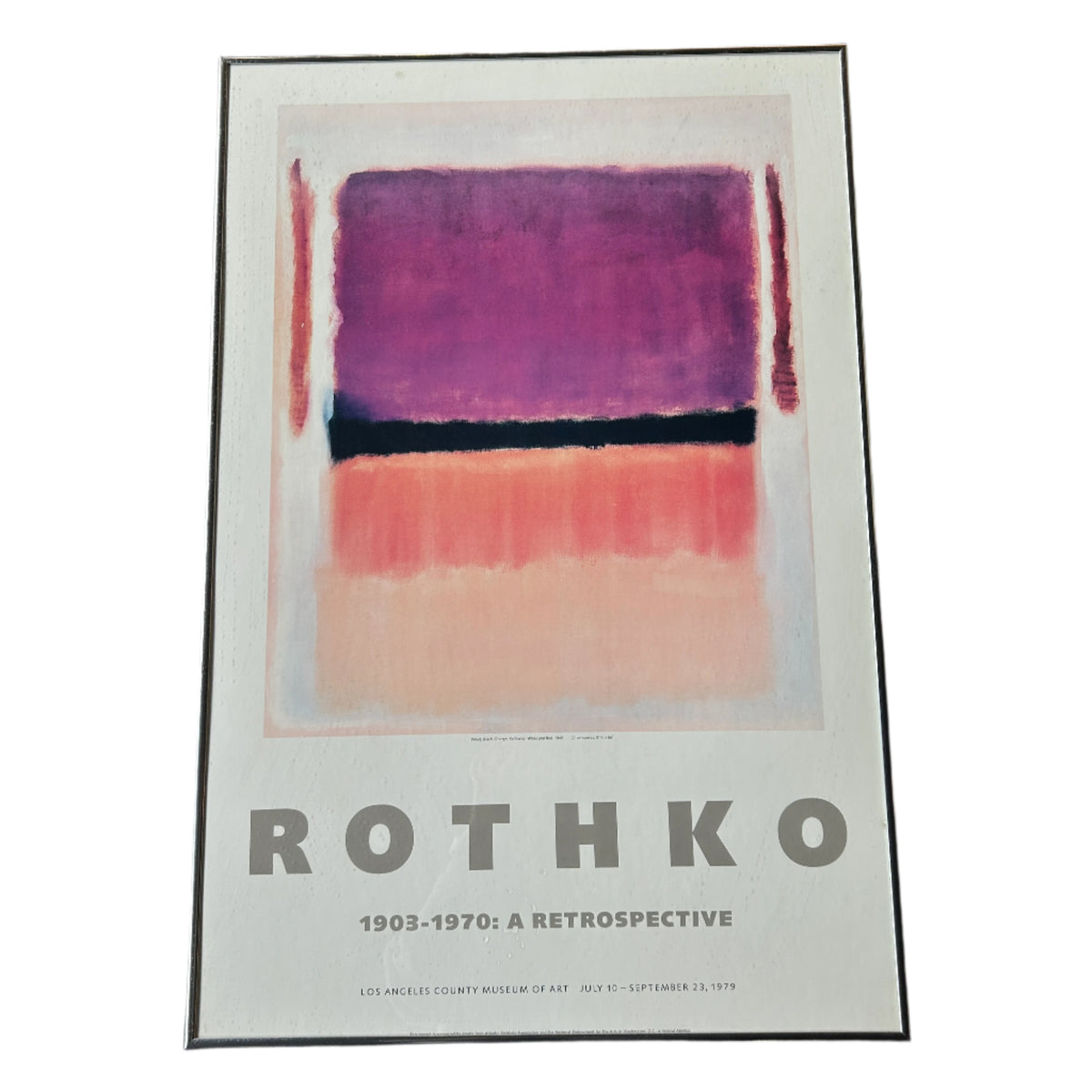 Framed Rothko Exhibition Lithograph Poster – “Violet, Black, Orange ...