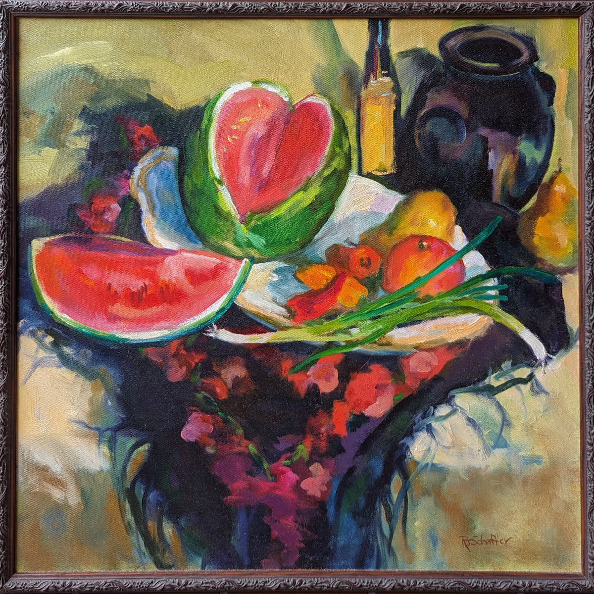 Unnamed Signed Original Painting of a Fruit Still Life by RJ Schaffer ...