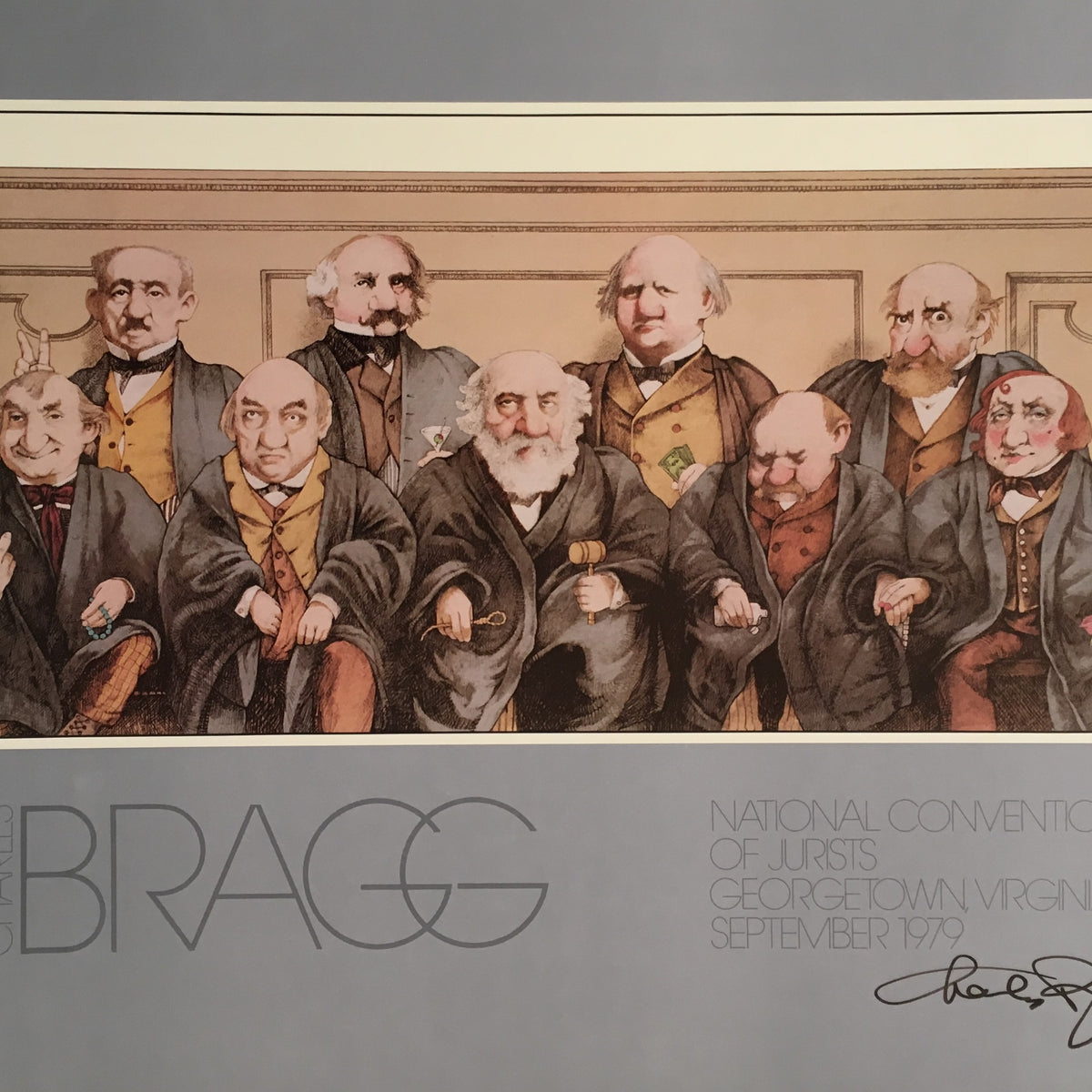 Charles Bragg, "Nine Judges" 1979 (16.75w x 20t) | Vintage Poster ...