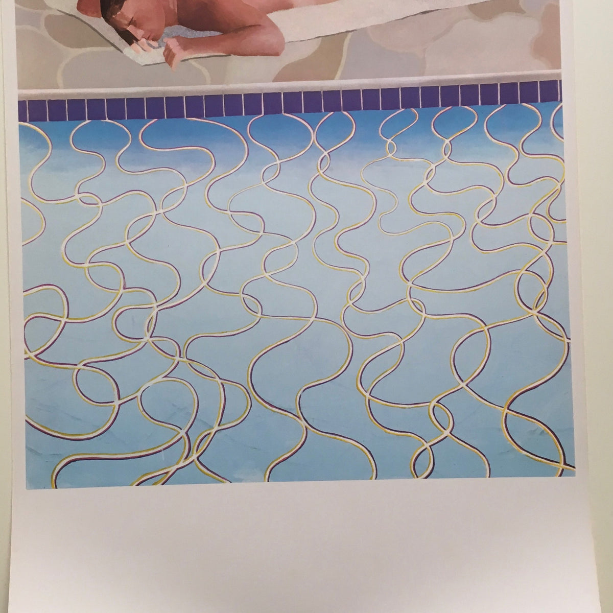 David Hockney, "Sunbather", Original Lithograph poster c.1970 (20w x 2 ...